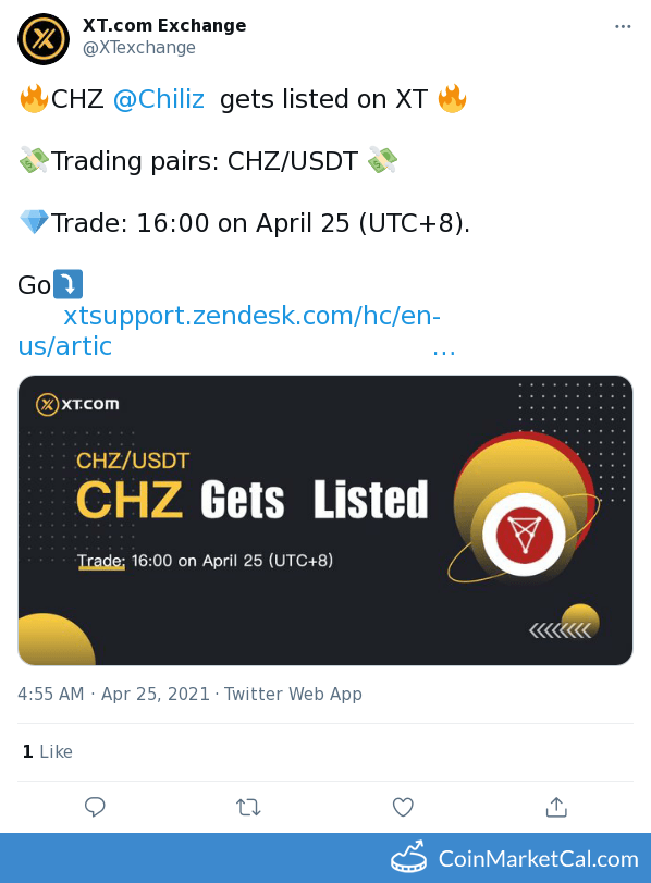Chiliz (CHZ) - XT Listesi