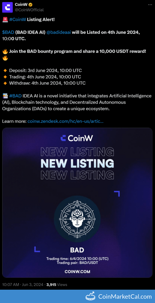 CoinMarketCal - 암호화폐 달력