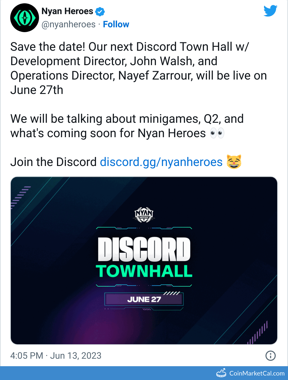 Nyan Heroes - Discord Town Hall