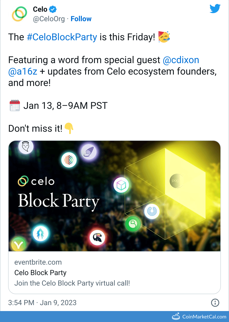 Celo (CELO) - Block Party