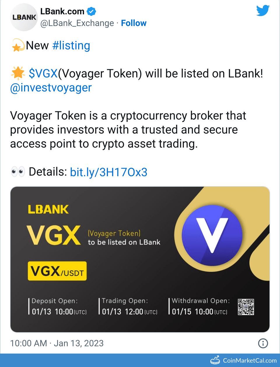 VGX Token (VGX) - LBank Listing