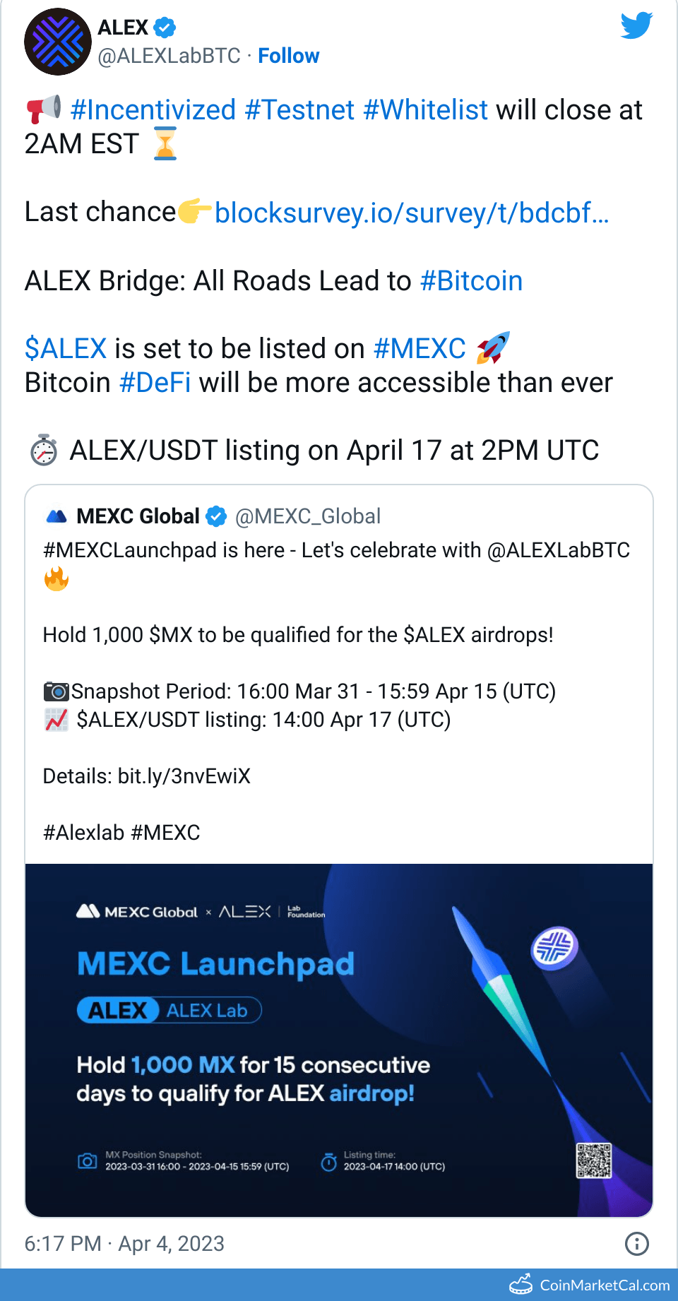 ALEX Lab (ALEX) - MEXC Listing