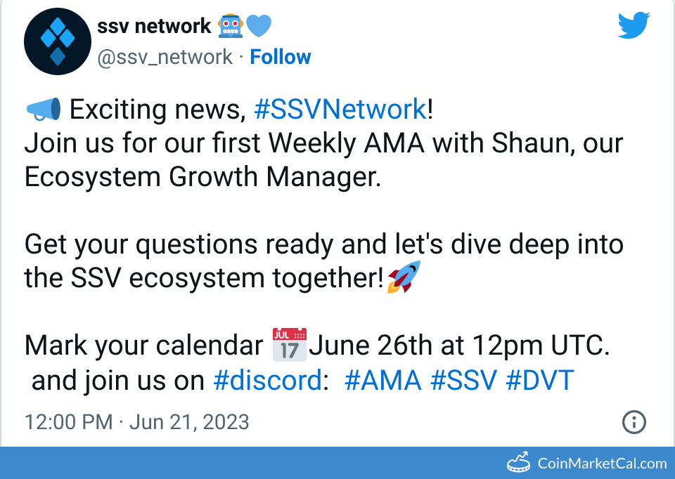 SSV Network (SSV) - Anlaşmazlık AMA