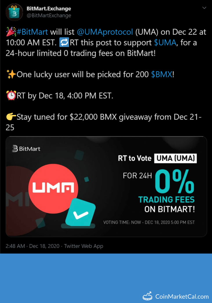 UMA (UMA) - BitMart Listing