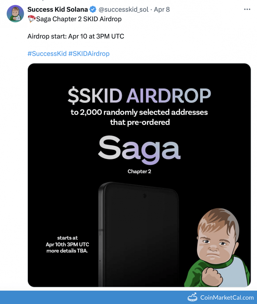 Success Kid (SKID) - Airdrop Campaign SAGA 2