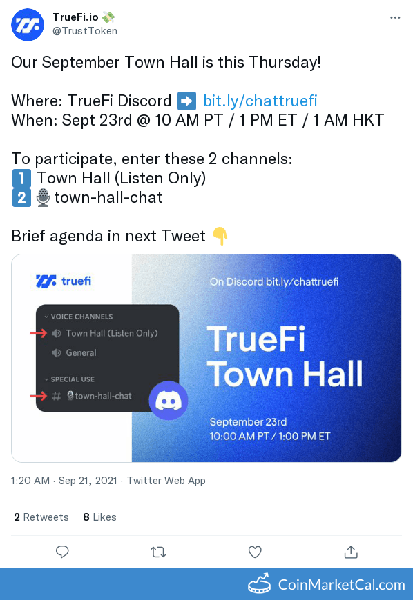 TrueFi (TRU) - Discord Town Hall