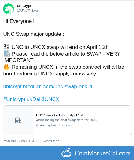 UNCX Network (UNCX) - Token Burn