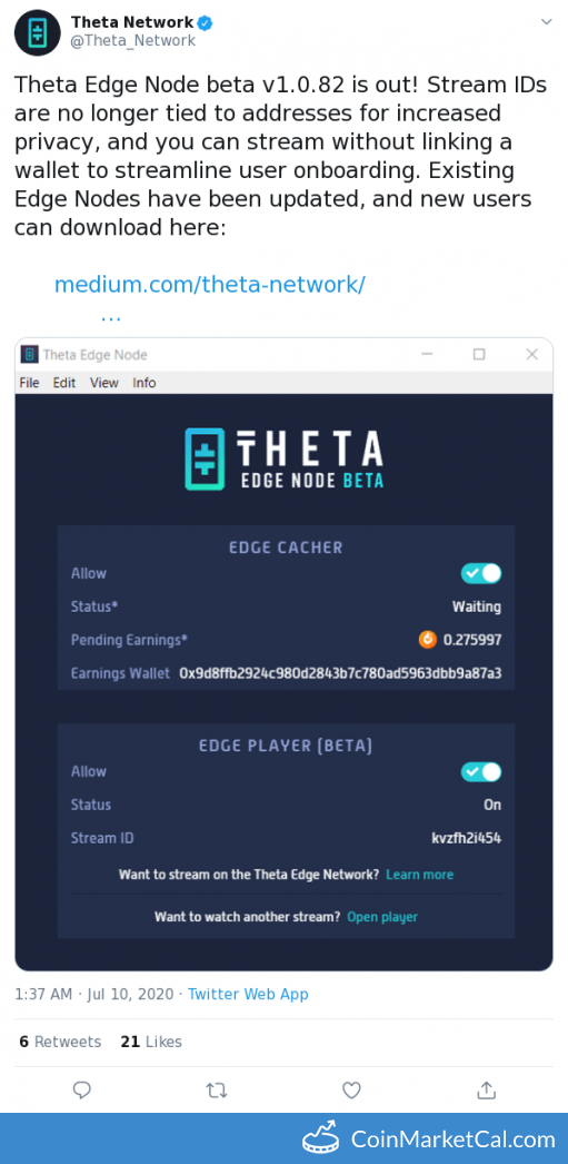 Theta Network (THETA) - Edge Node beta v1.0.82