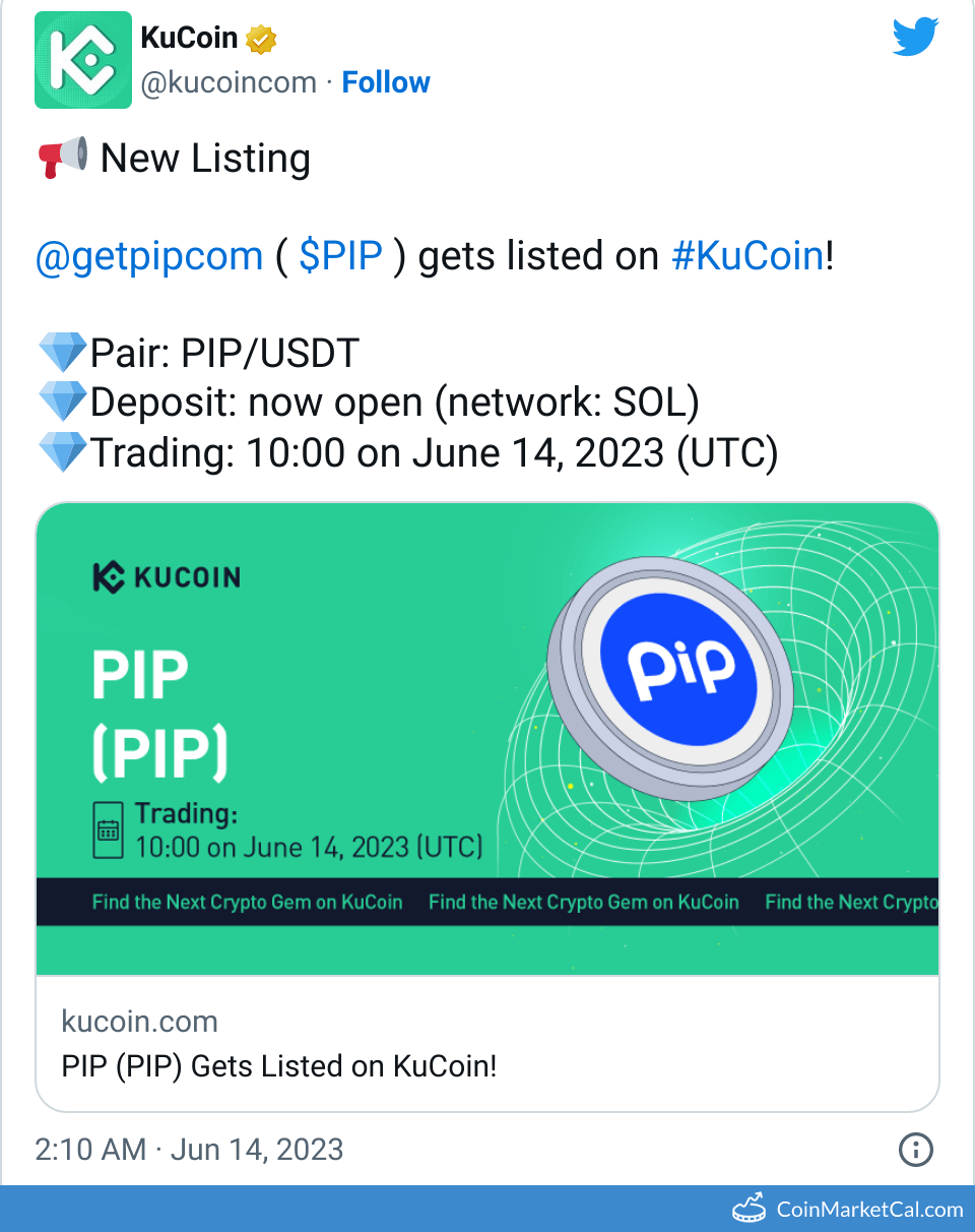 PIP (PIP) - KuCoin Listing
