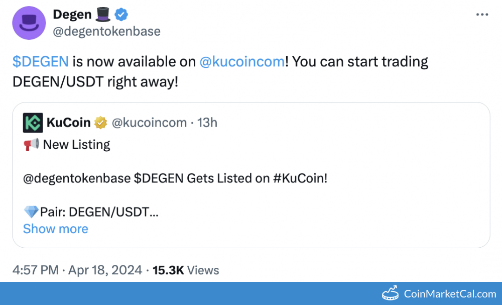 Degen (DEGEN) - KuCoin Listing