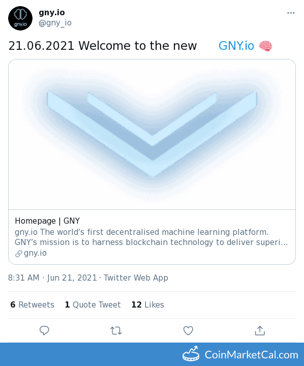 GNY (GNY) - Website Relaunch