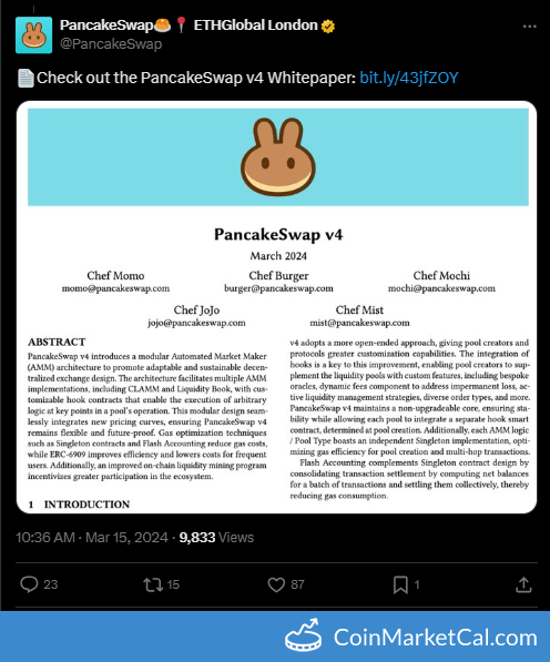 PancakeSwap (CAKE) - V4 Whitepaper Release
