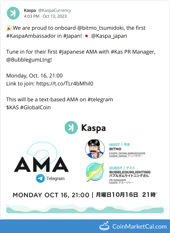 Kaspa (KAS) - Japanese AMA