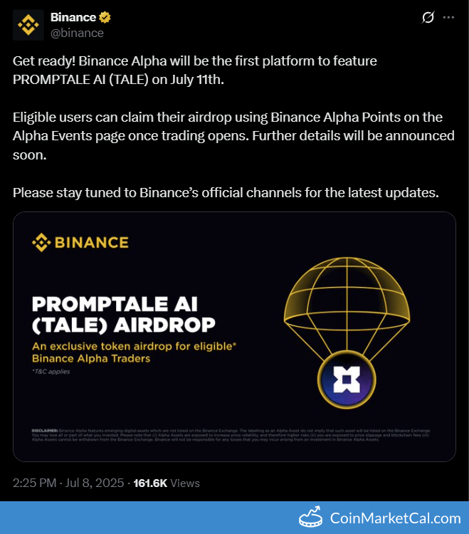 PrompTale AI (TALE) - Binance Alpha Listing