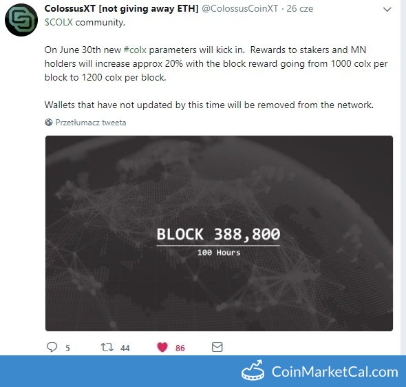 ColossusXT (COLX) - 높은 PoS 및 MN 보상