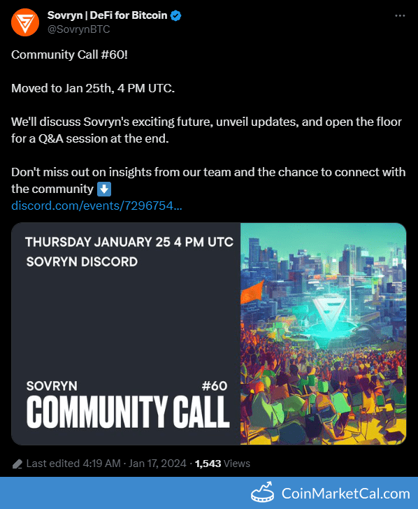 Sovryn (SOV) - 커뮤니티 콜 #60