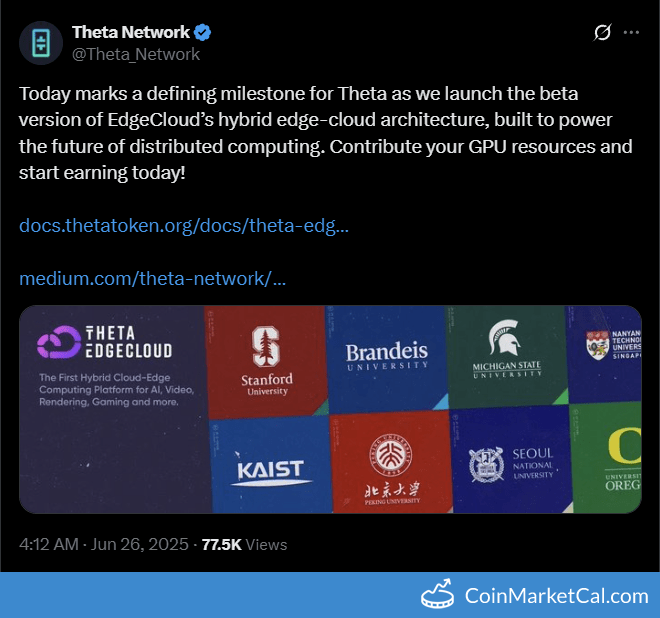 Theta Network (THETA) - EdgeCloud Beta