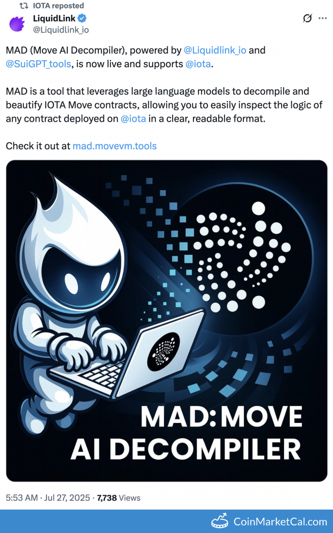 IOTA (IOTA) - MAD Tool Integrates IOTA