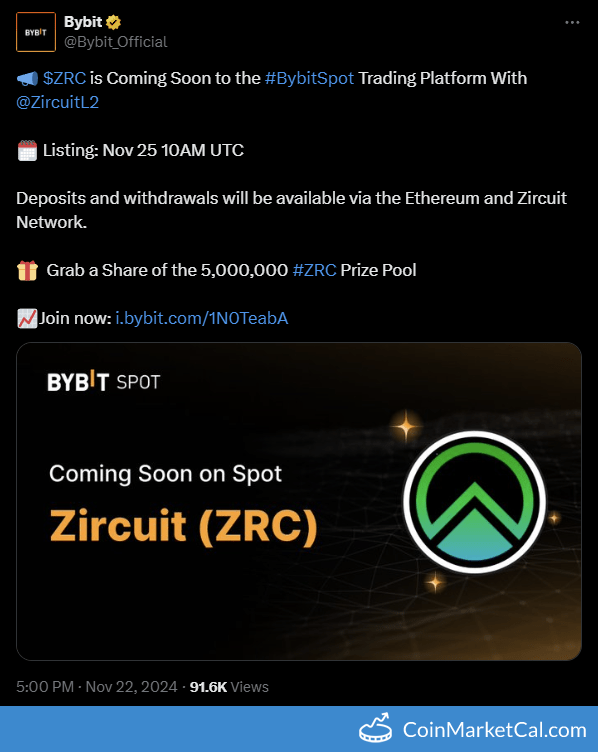 Zircuit (ZRC) - Bybit Listing