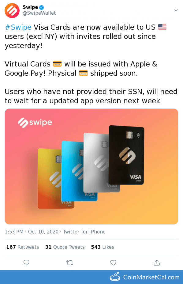 Solar (SXP) - US Visa Cards