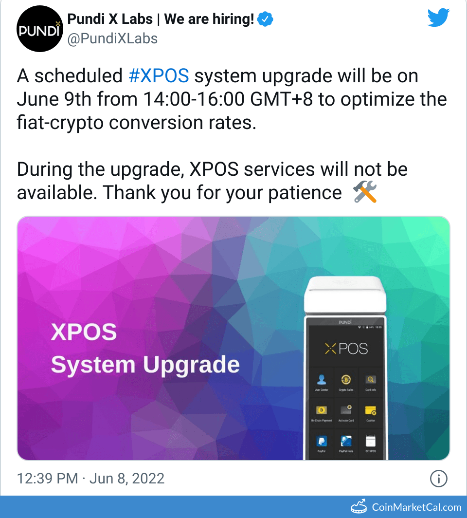 Pundi X (PUNDIX) - 시스템 업그레이드