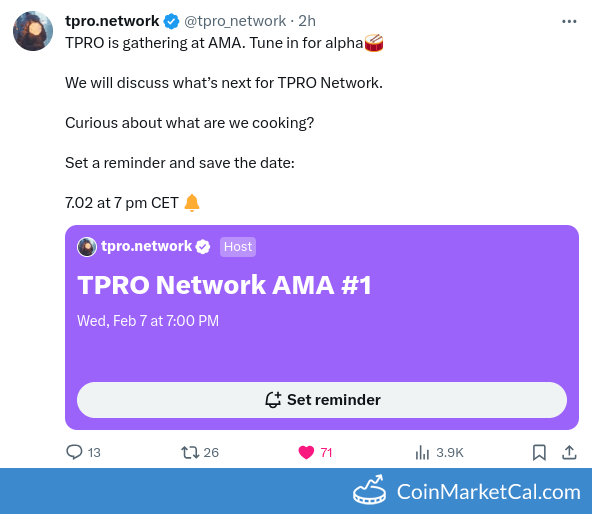 TPRO Network (TPRO) - AMA with Founders