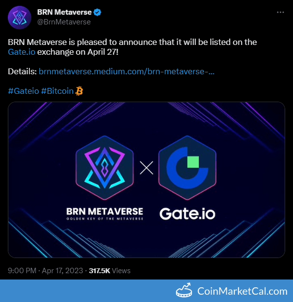 BRN Metaverse (BRN) - Gate.io Listing