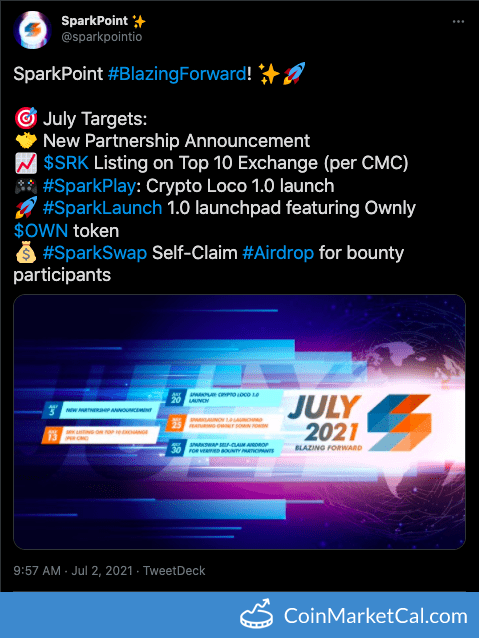 SparkPoint (SRK) - Anúncio de Parceria