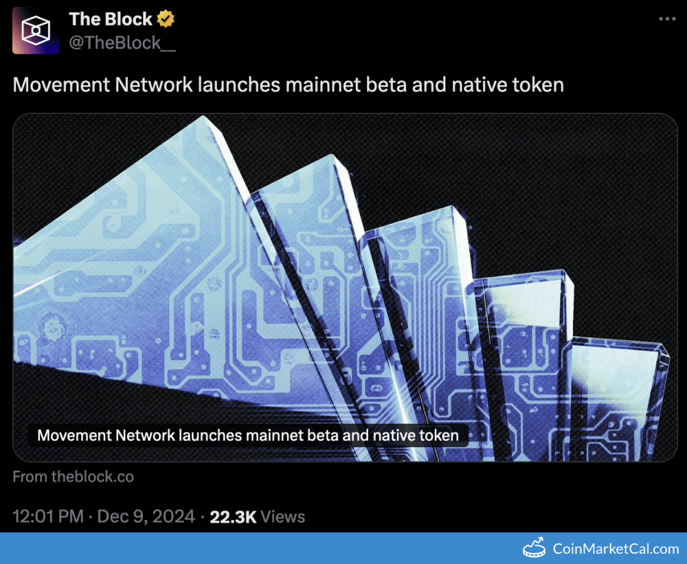 Movement (MOVE) - Mainnet & Token Launch