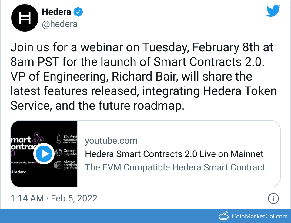 Hedera (HBAR) - Smart Contract 2 Webinar