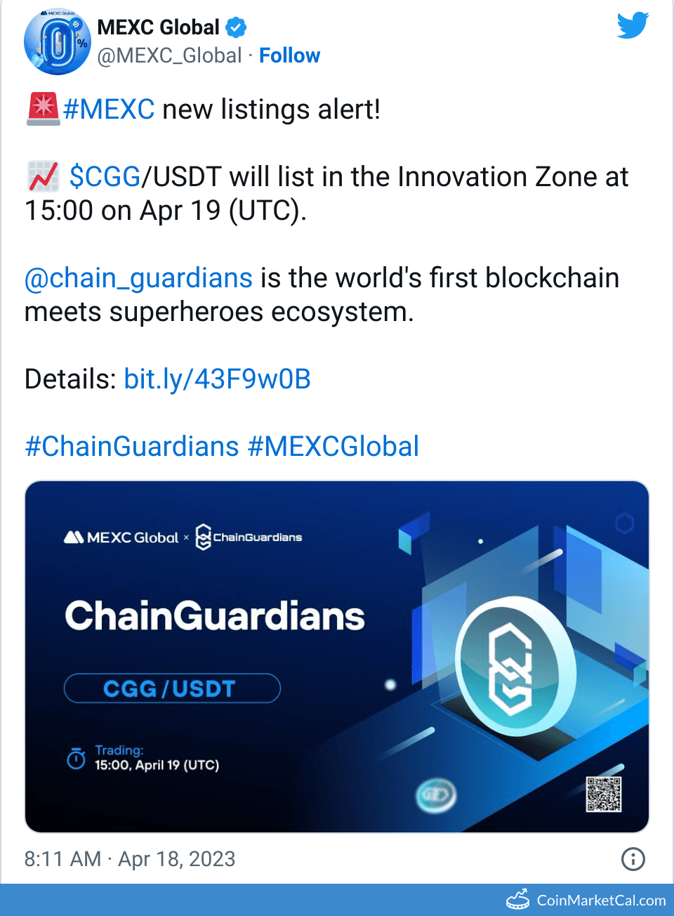Chain Guardians (CGG) - MEXC Global Listing