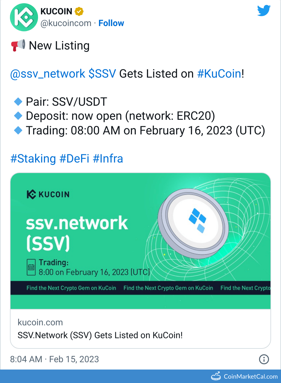 SSV Network (SSV) - KuCoin Listing