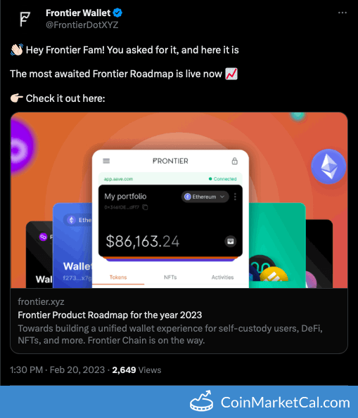 Frontier (FRONT) - Roadmap Release