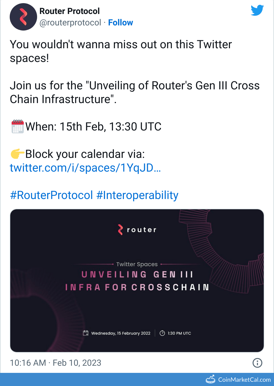 Router Protocol [OLD] (ROUTE) - Twitter Spaces