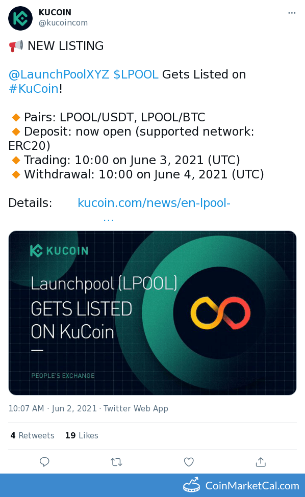 Launchpool (LPOOL) - KuCoin 상장