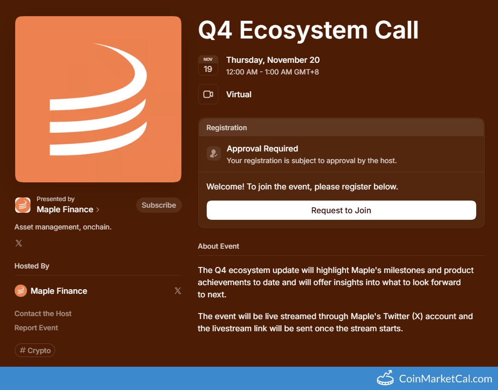 Maple Finance (SYRUP) - Q4 Ecosystem Call