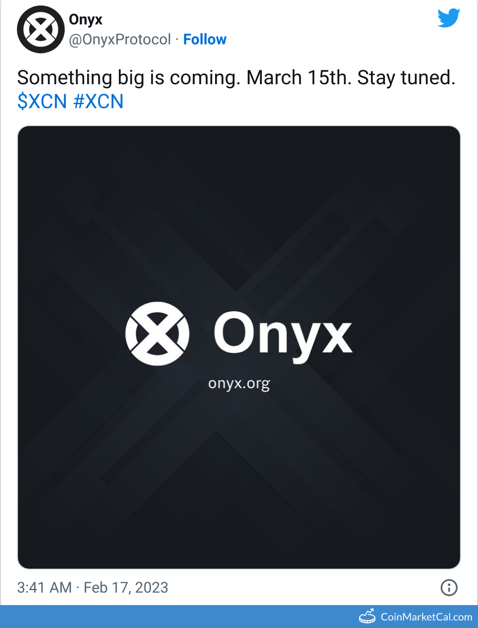 Onyxcoin (XCN) - Announcement