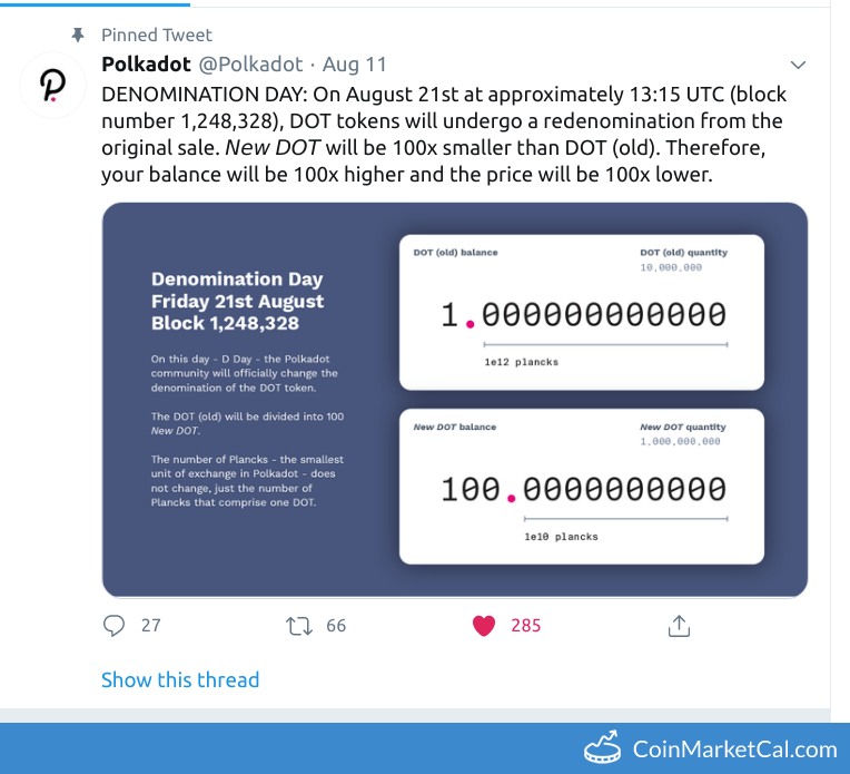 Polkadot (DOT) - Polkadot Redenomination