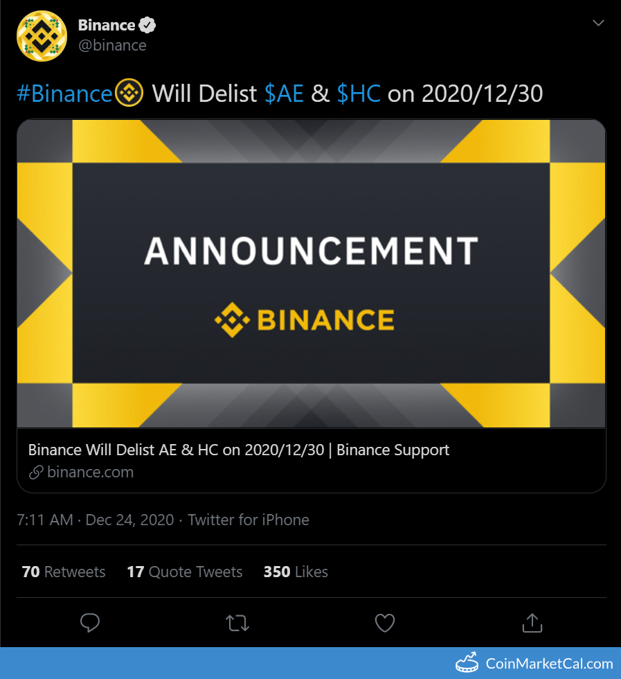 Crypto HyperCash Binance Delisting Events | Biggest